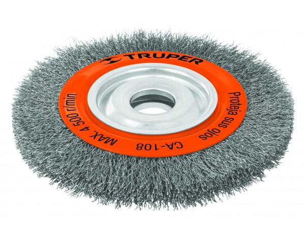 Carda alambre ondulado, 8 x 13/16' para esmeril